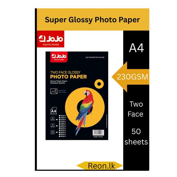 Two Face Glossy 230GSM Photo Paper 50Sheet A4 - Reon Marketing